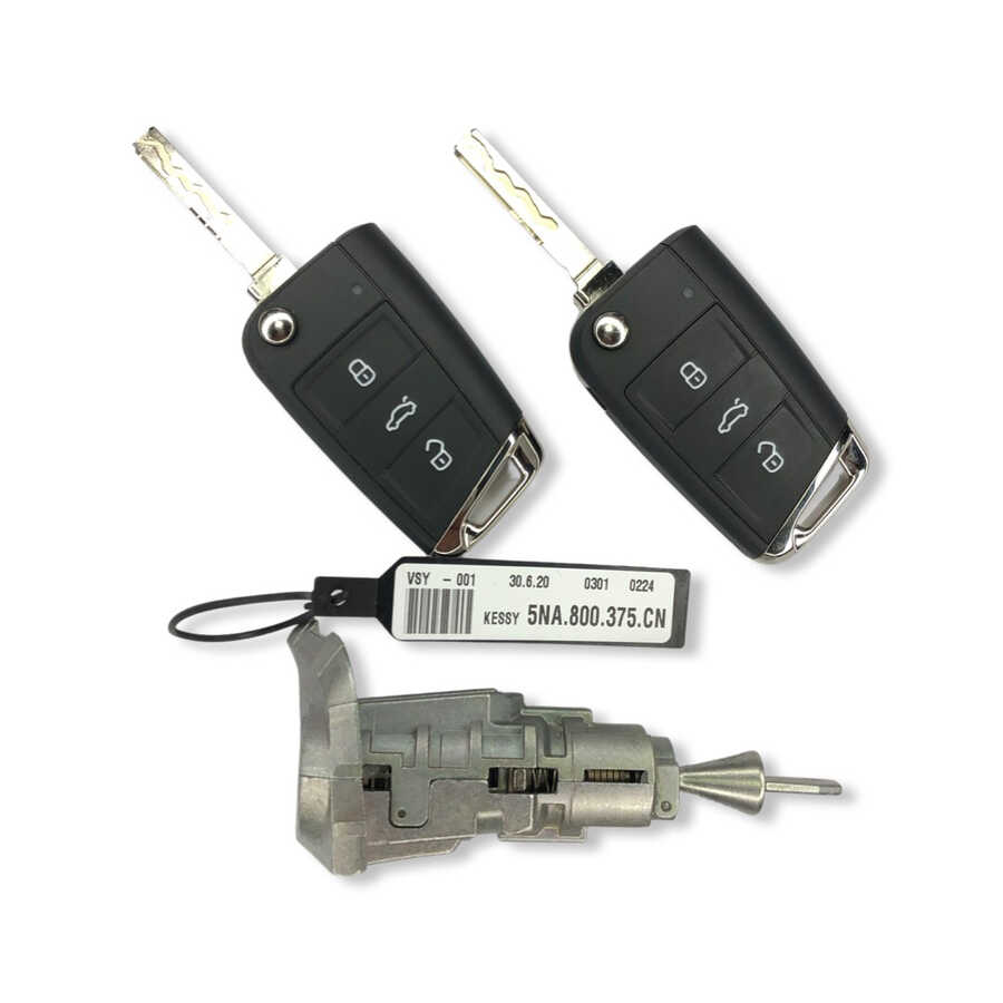 OEM Volkswagen MQB Lock Set NCF29A1 ID49 434MHz 5NA800375CN Remote Keys ...